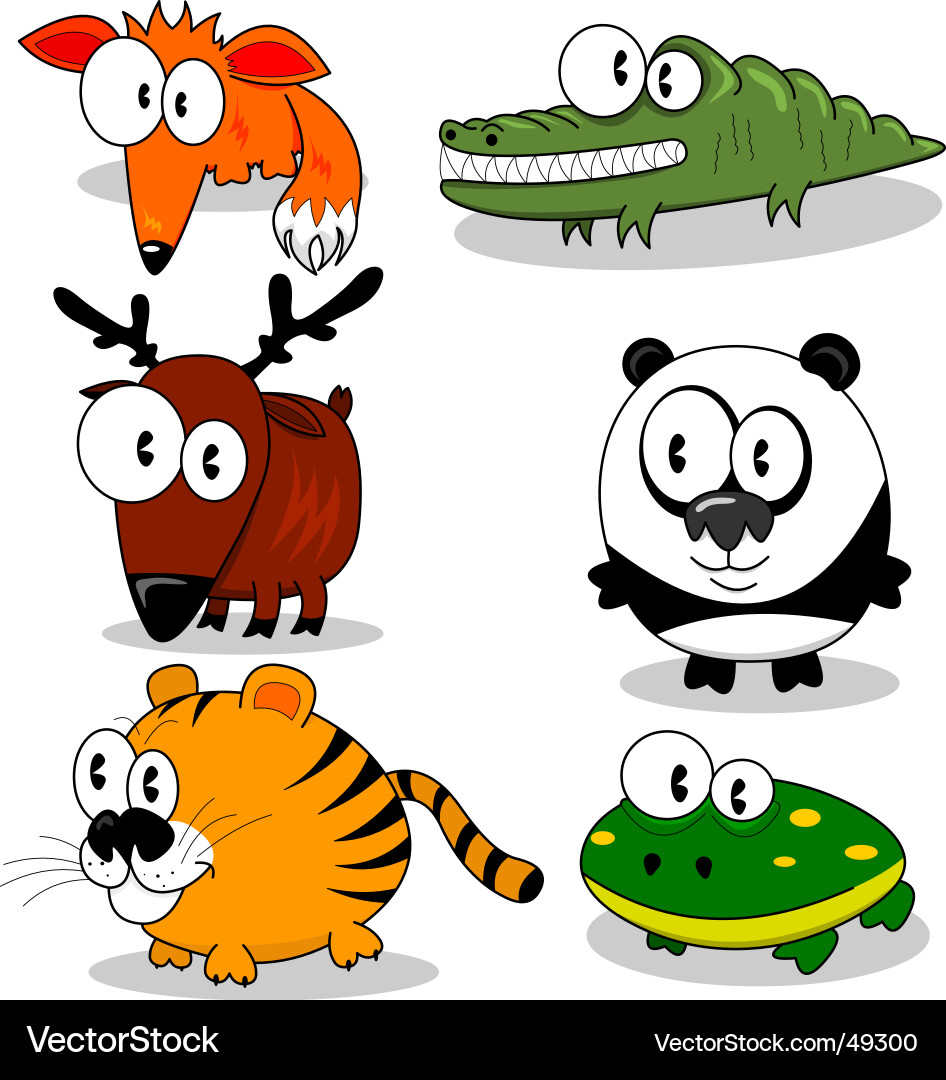 Cartoon animals Royalty Free Vector Image - VectorStock