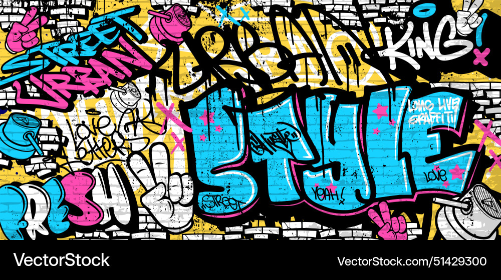 Graffiti background Royalty Free Vector Image - VectorStock