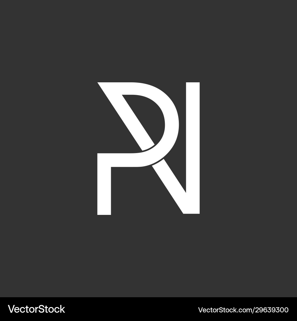 Letter p r n symbol logo Royalty Free Vector Image