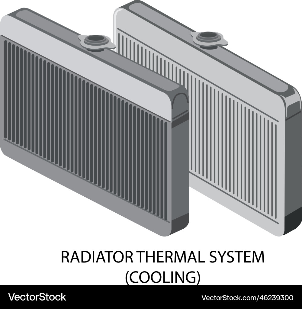 Radiator thermal system cooling Royalty Free Vector Image