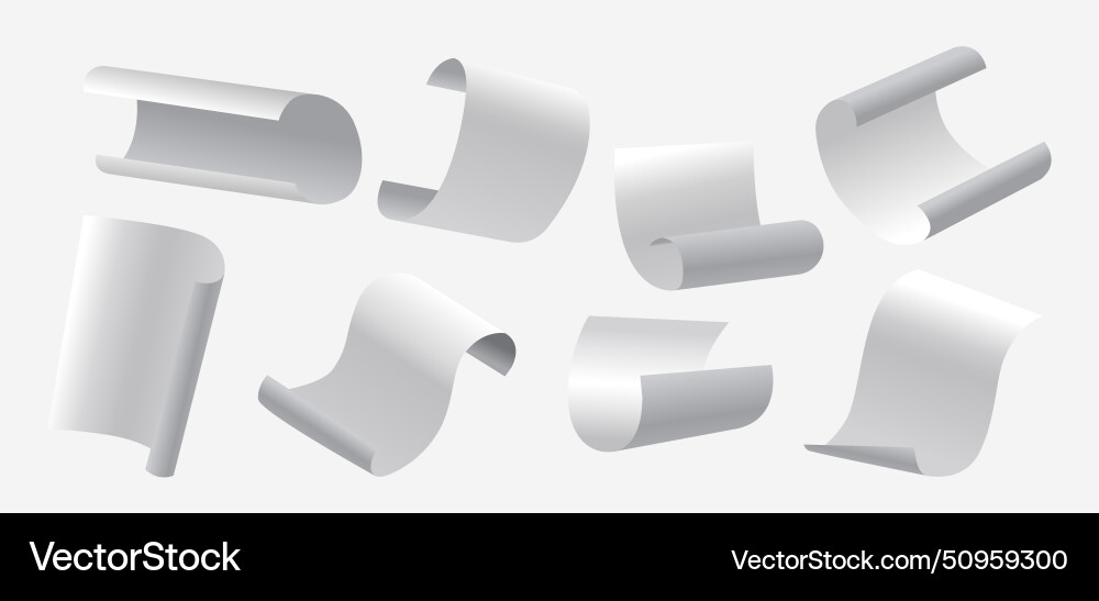 Realistic 3d cascade of falling paper Royalty Free Vector