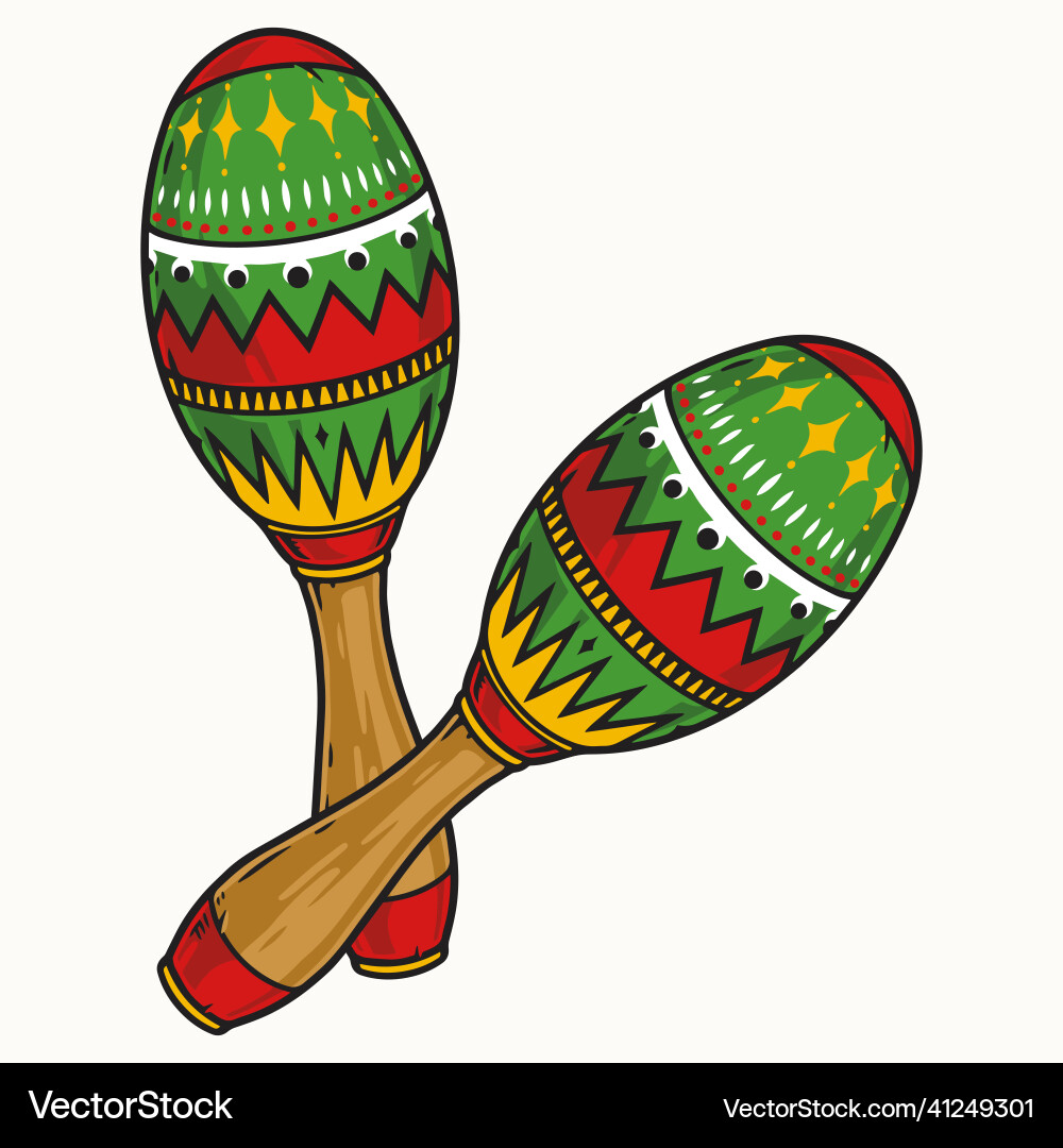 Colorful Maracas - Festive Rhythm Royalty Free Vector Image