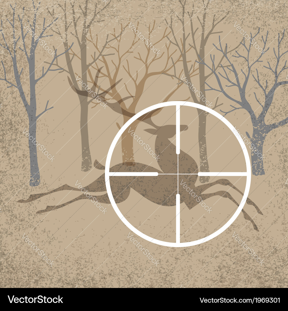 Deer hunter Royalty Free Vector Image - VectorStock