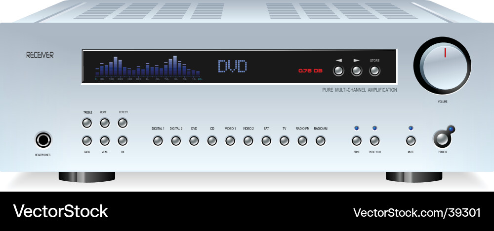 Hi-fi amplifier Royalty Free Vector Image - VectorStock