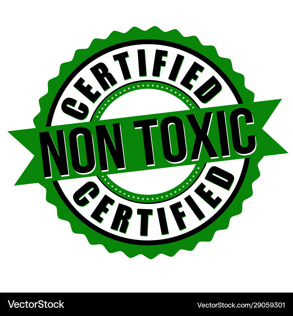 Non toxic certified label or sticker Royalty Free Vector