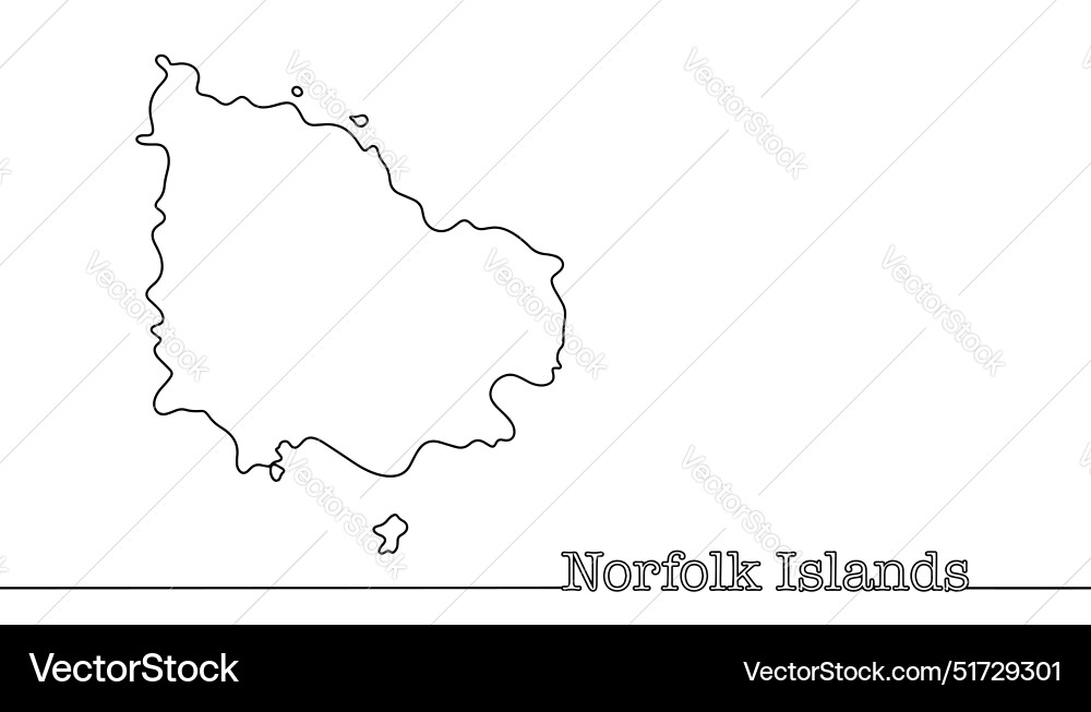 Norfolk island Royalty Free Vector Image - VectorStock