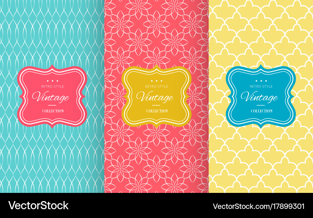 Retro chic seamless pattern Royalty Free Vector Image
