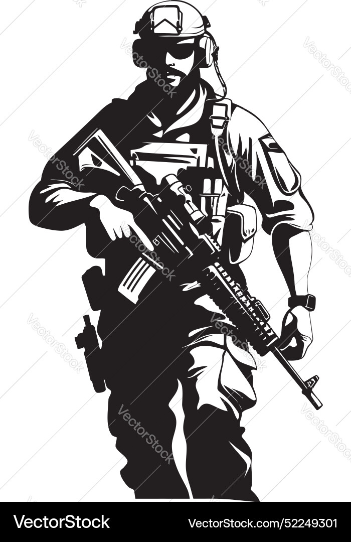 Warrior defender elegant design for soldier Vector Image