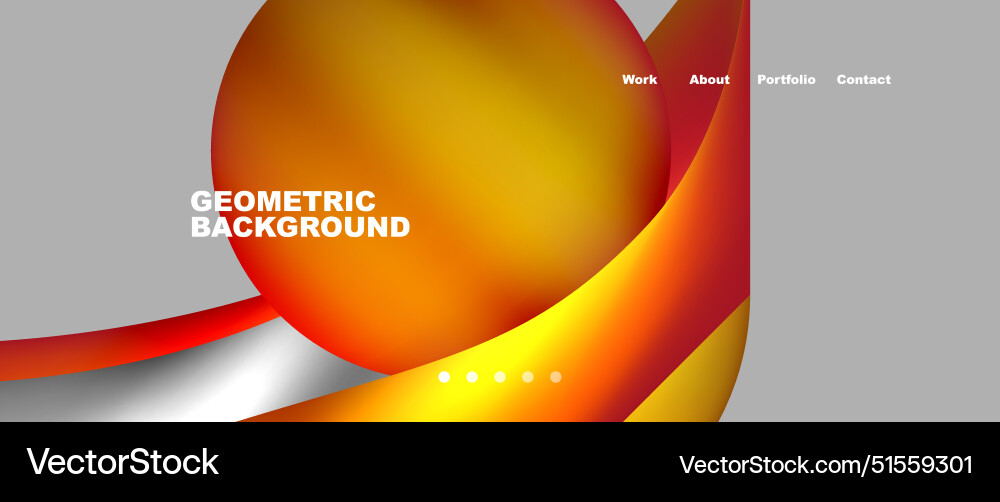 Web page design with geometric elements - circle Vector Image