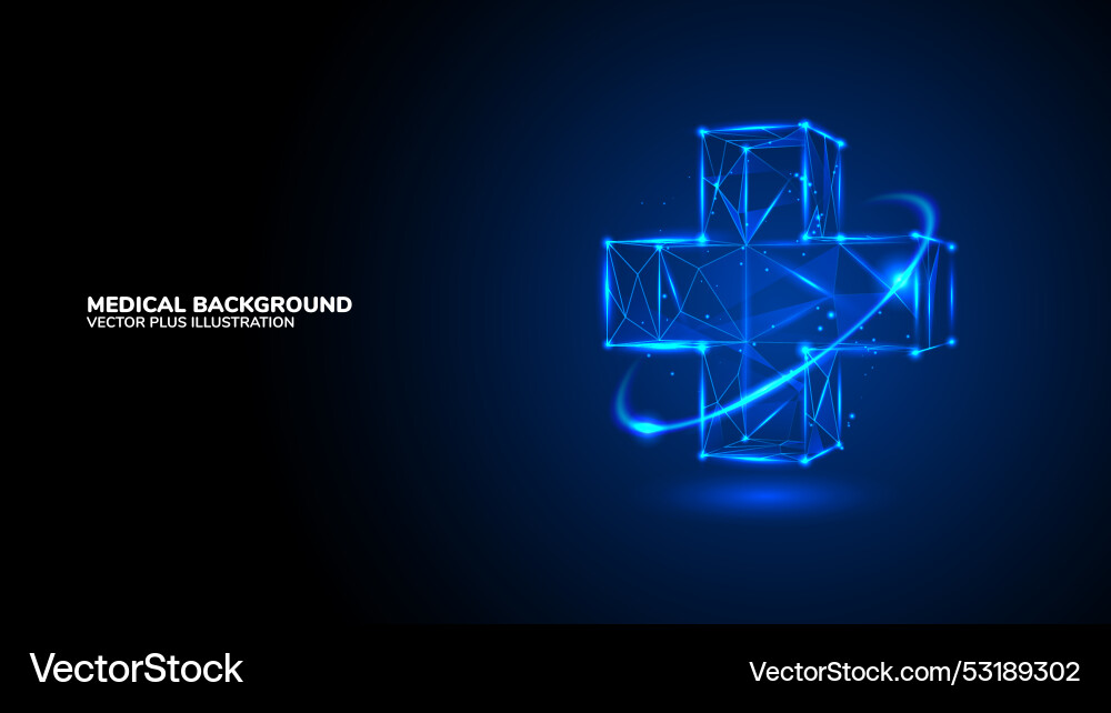 3d blue plus sign Royalty Free Vector Image - VectorStock