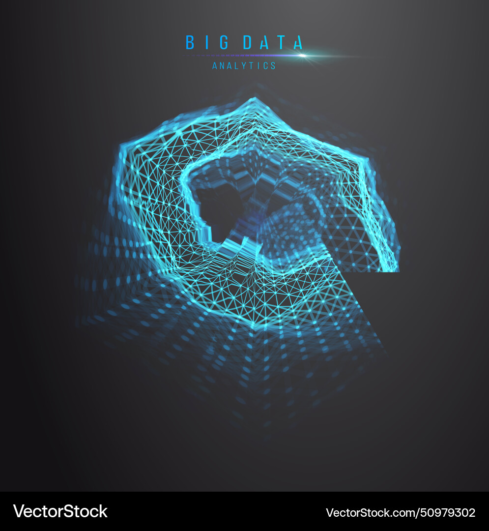 Big data and science futuristic technology Vector Image