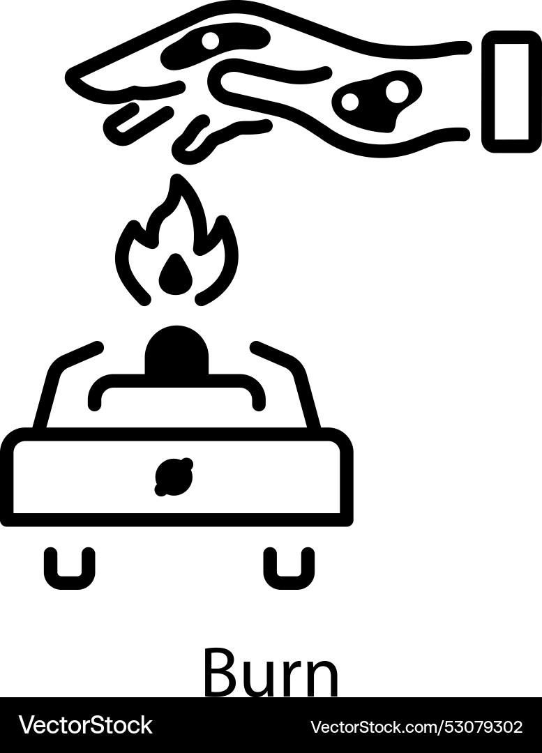 Burn Royalty Free Vector Image - VectorStock