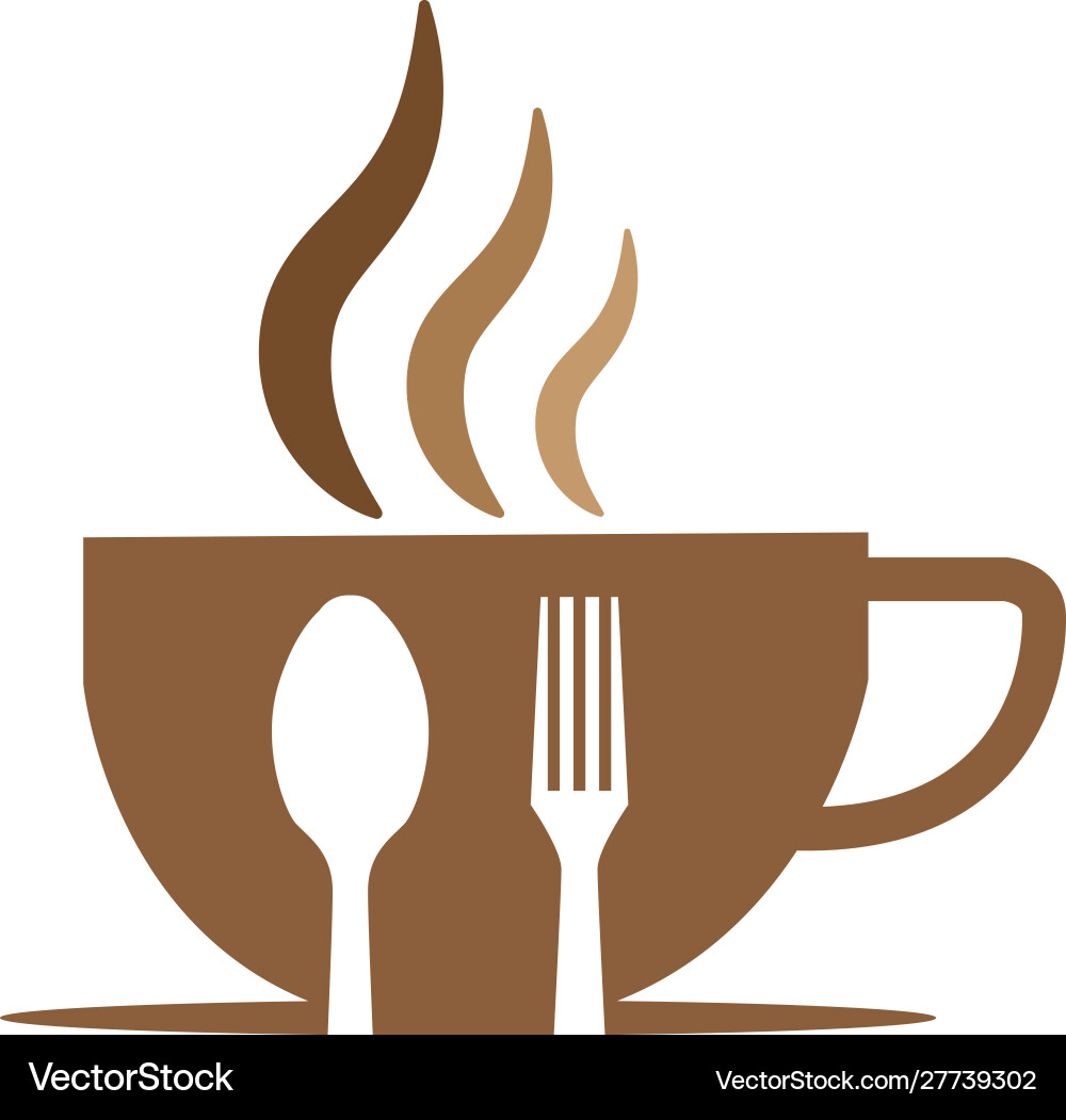 Cup coffee and food logo designs Royalty Free Vector Image