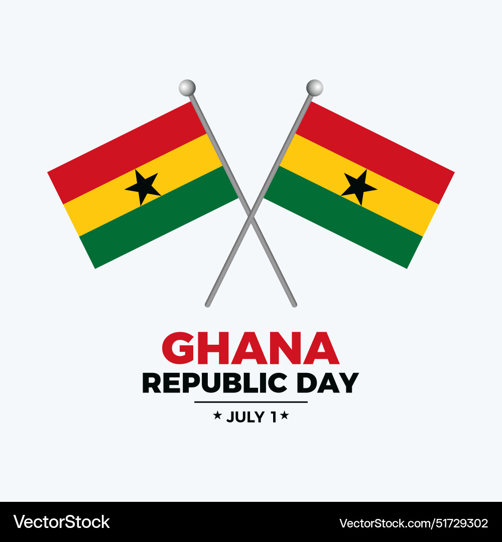 Ghana republic day poster Royalty Free Vector Image