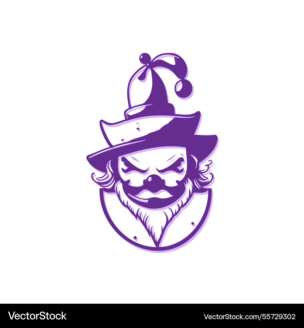 Menacing clown character Royalty Free Vector Image
