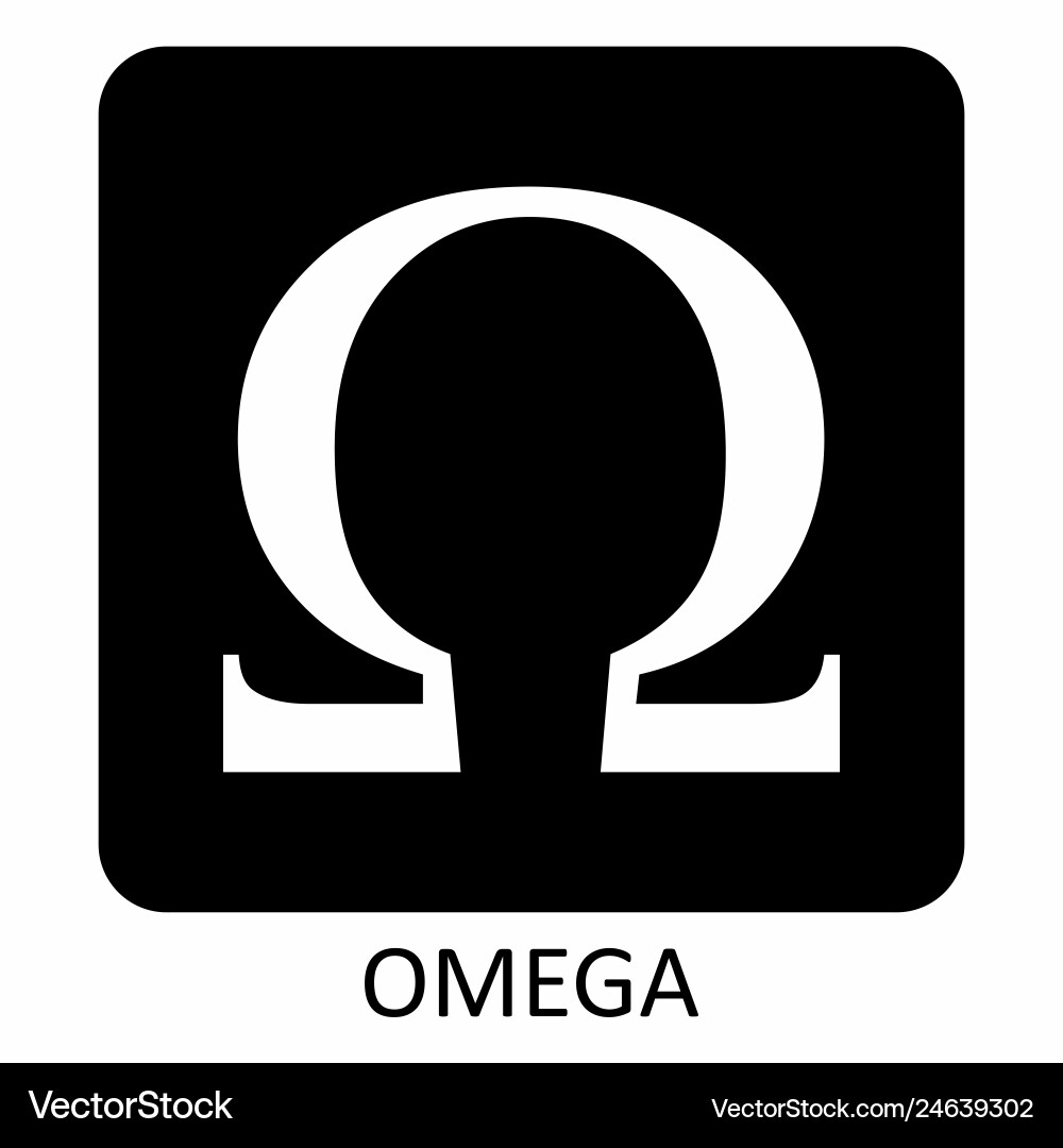 Omega symbol Royalty Free Vector Image - VectorStock