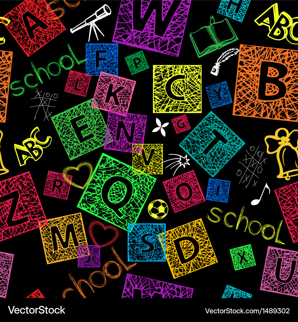 Seamless abc Royalty Free Vector Image - VectorStock