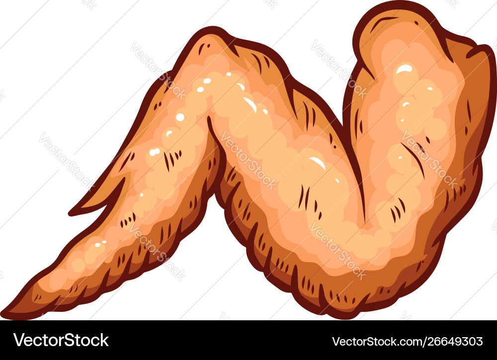 Chicken wings isolated on white background design Vector Image