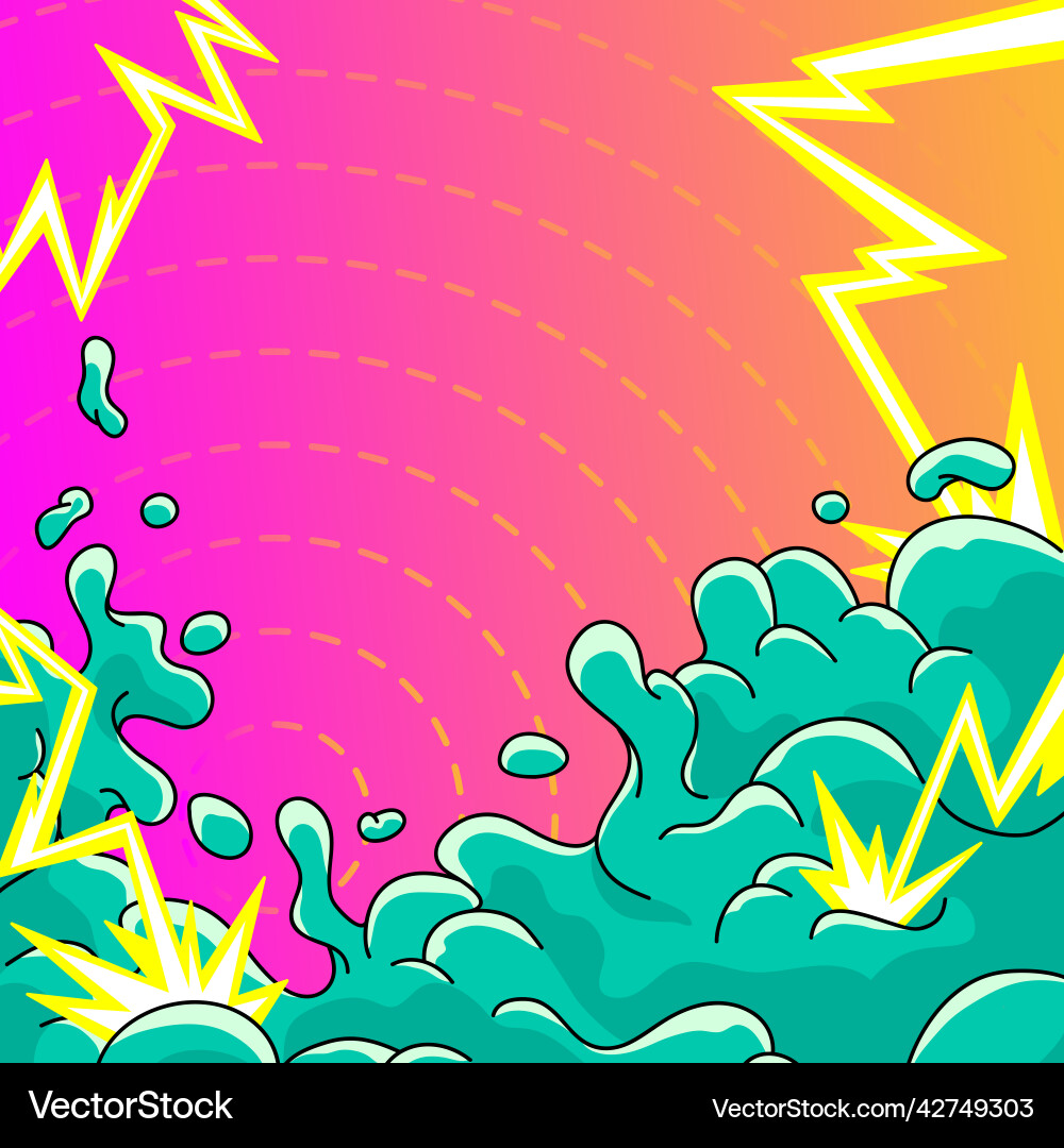 Comics backgrounds liquid splashes frame style Vector Image