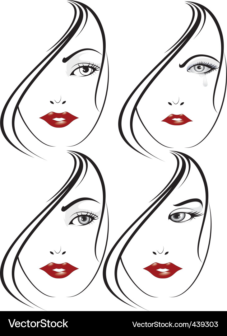 Glamour girl portrait Royalty Free Vector Image