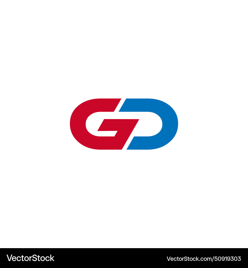 Initial gd or gc logo design Royalty Free Vector Image