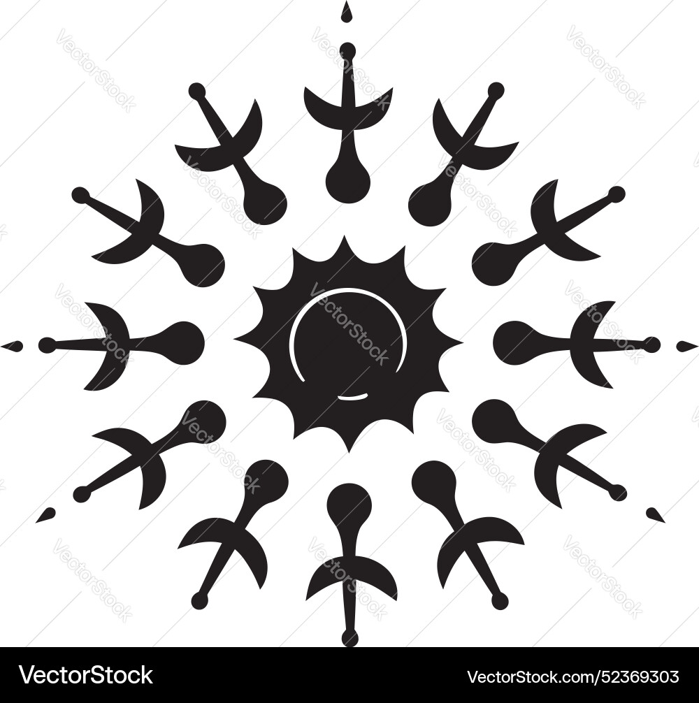 Microscopic whimsy black design whimsical viral Vector Image