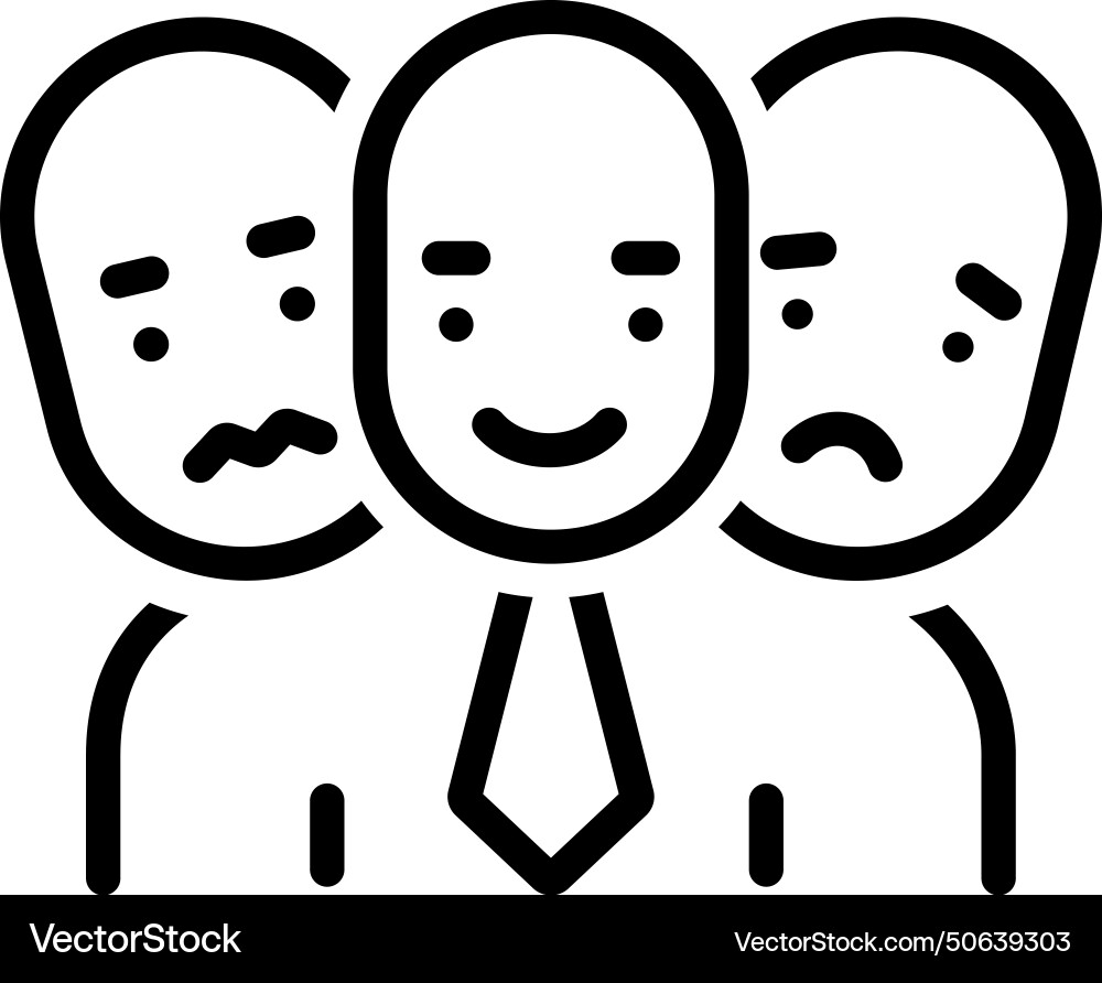 Multiple personality Royalty Free Vector Image