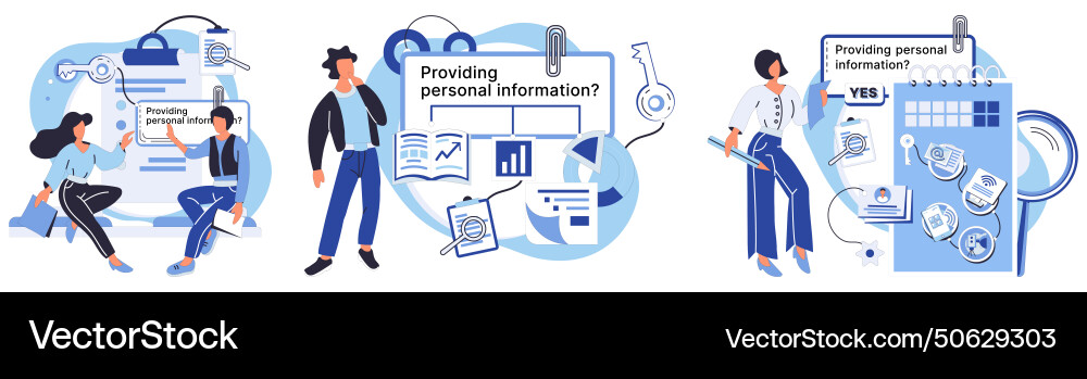 Personal information robust authentication Vector Image