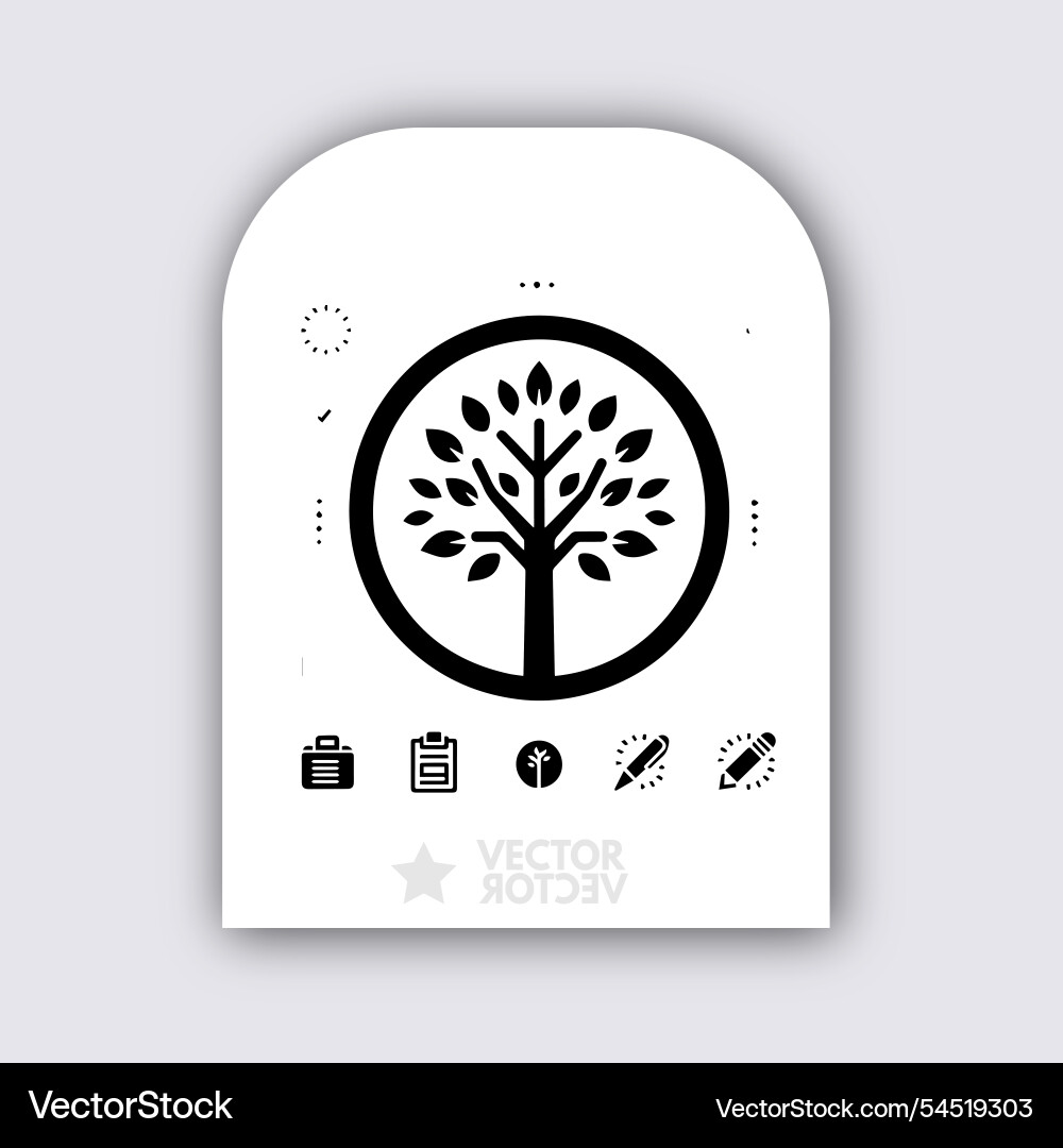 Pine tree icon celebration logo Royalty Free Vector Image