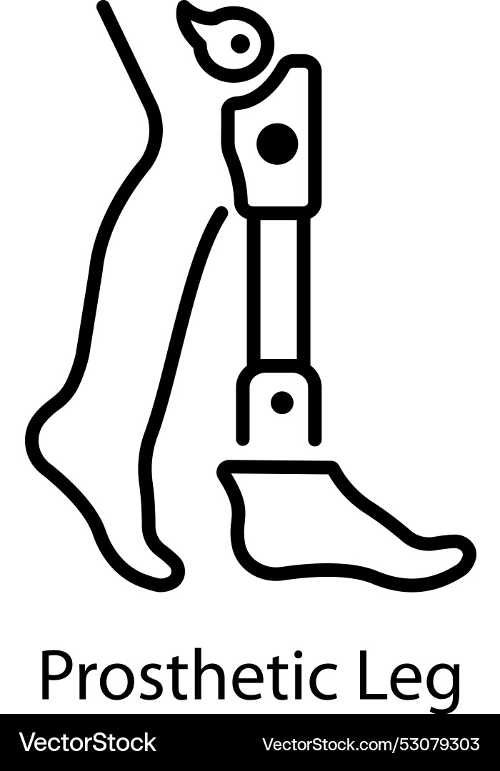 Prosthetic leg Royalty Free Vector Image - VectorStock