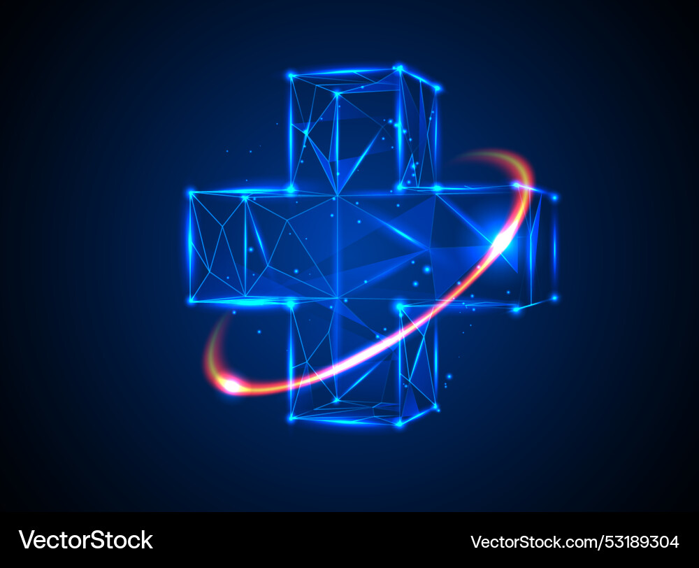 3d blue plus sign Royalty Free Vector Image - VectorStock