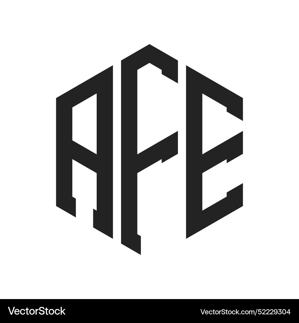 Afe logo design initial letter monogram Royalty Free Vector