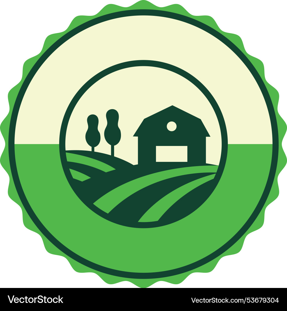 Eco farm logo icon design Royalty Free Vector Image
