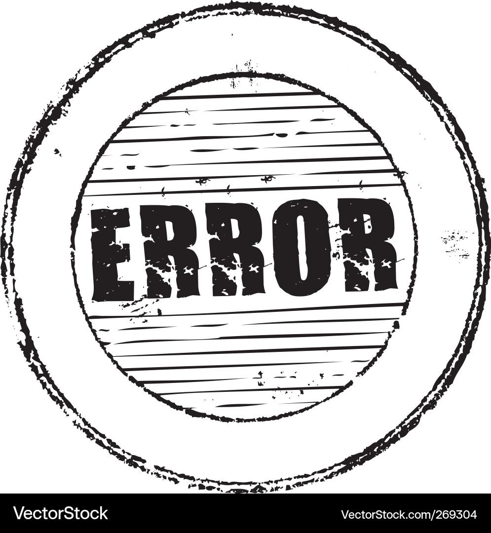 Error stamp Royalty Free Vector Image - VectorStock