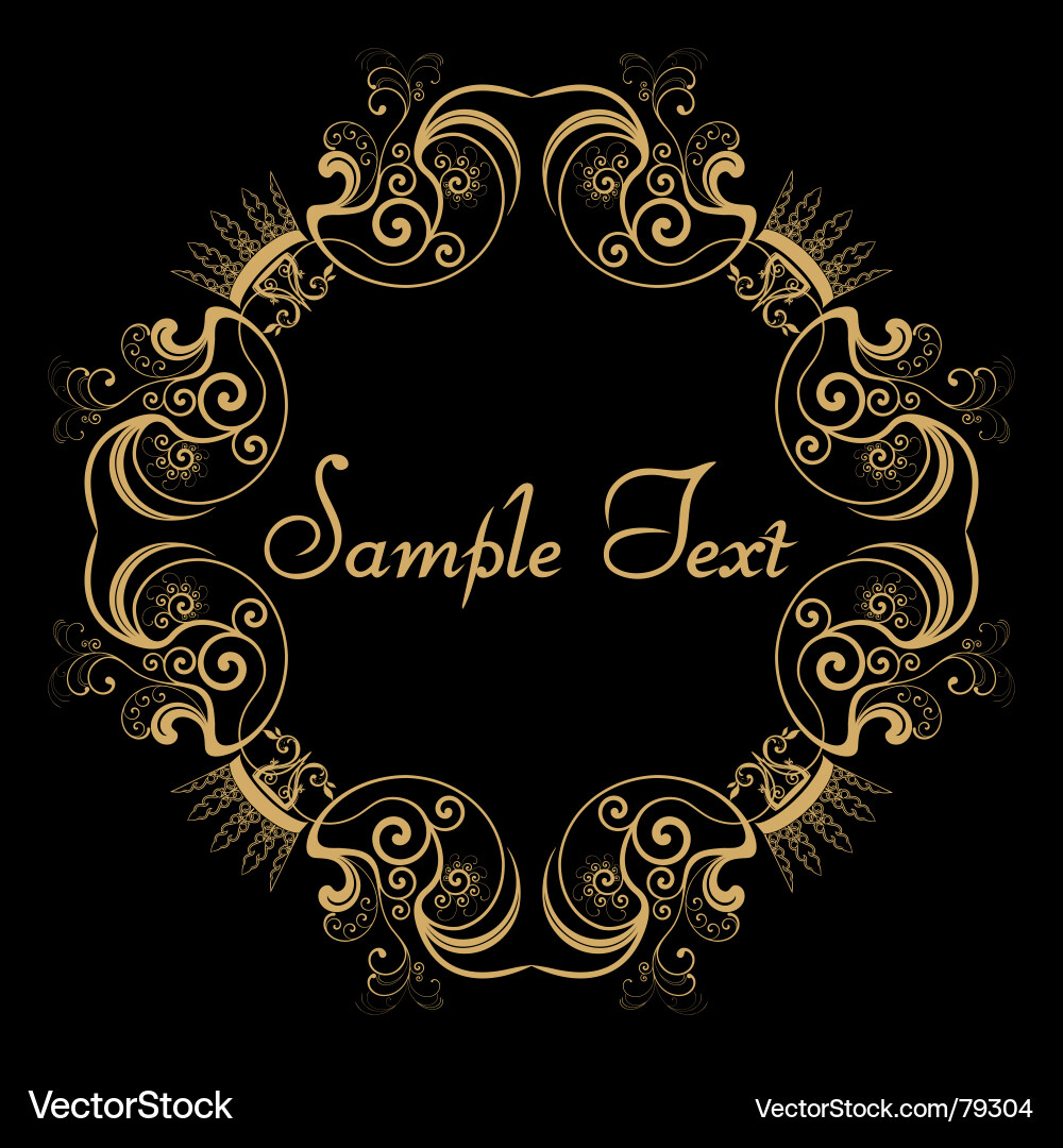 Golden frame Royalty Free Vector Image - VectorStock