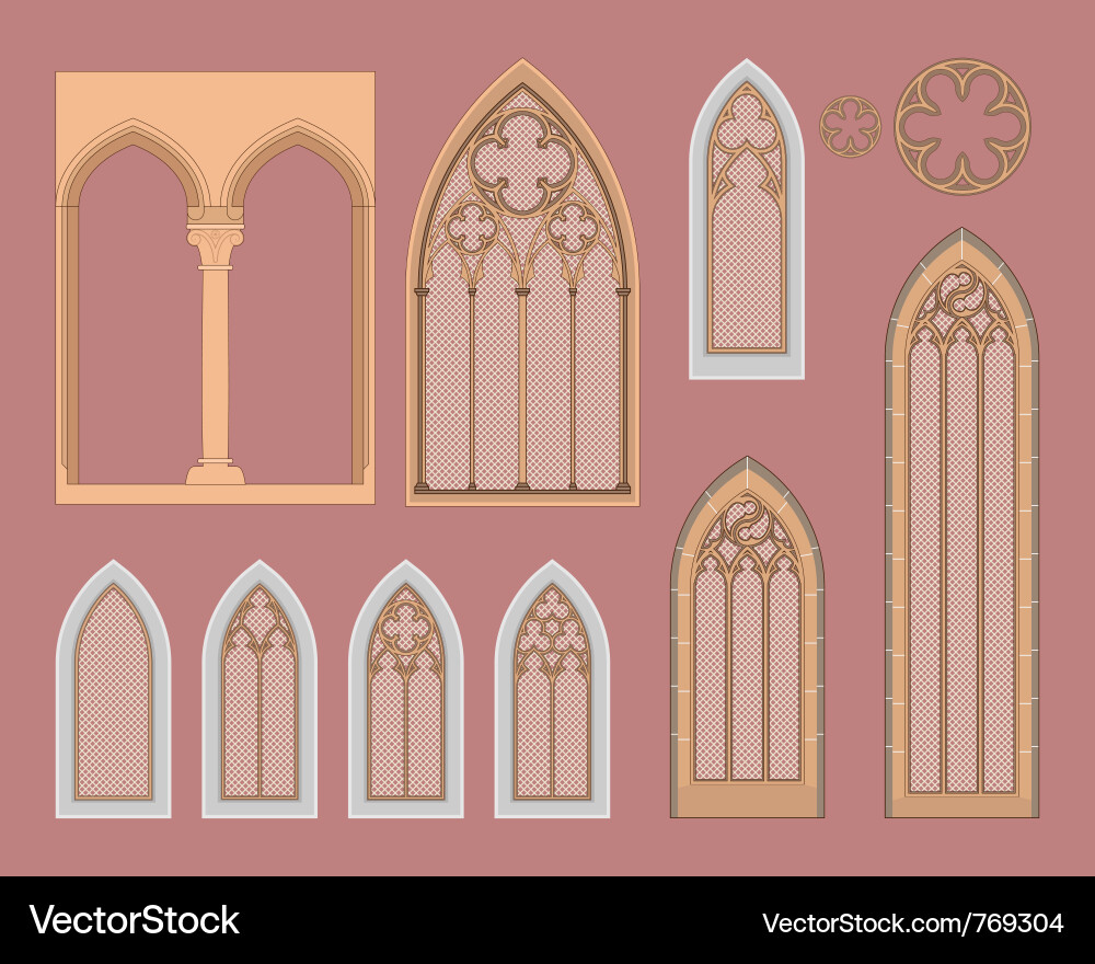 Gothic Window Tracery Royalty Free Vector Image