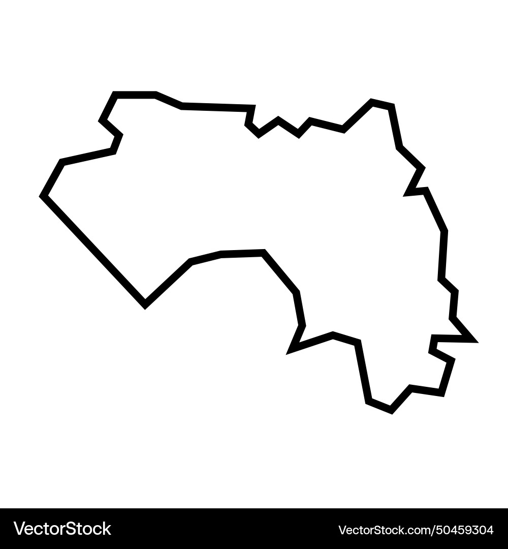 Guinea country map thick outline icon Royalty Free Vector