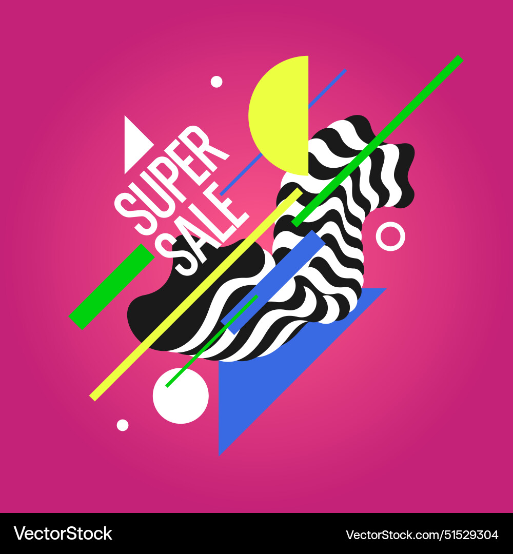 Poster sale bright abstract background Royalty Free Vector