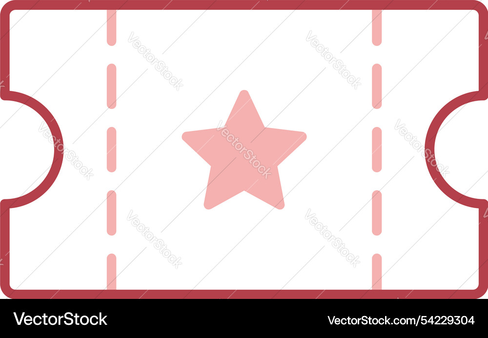 Ticket line fill icon Royalty Free Vector Image