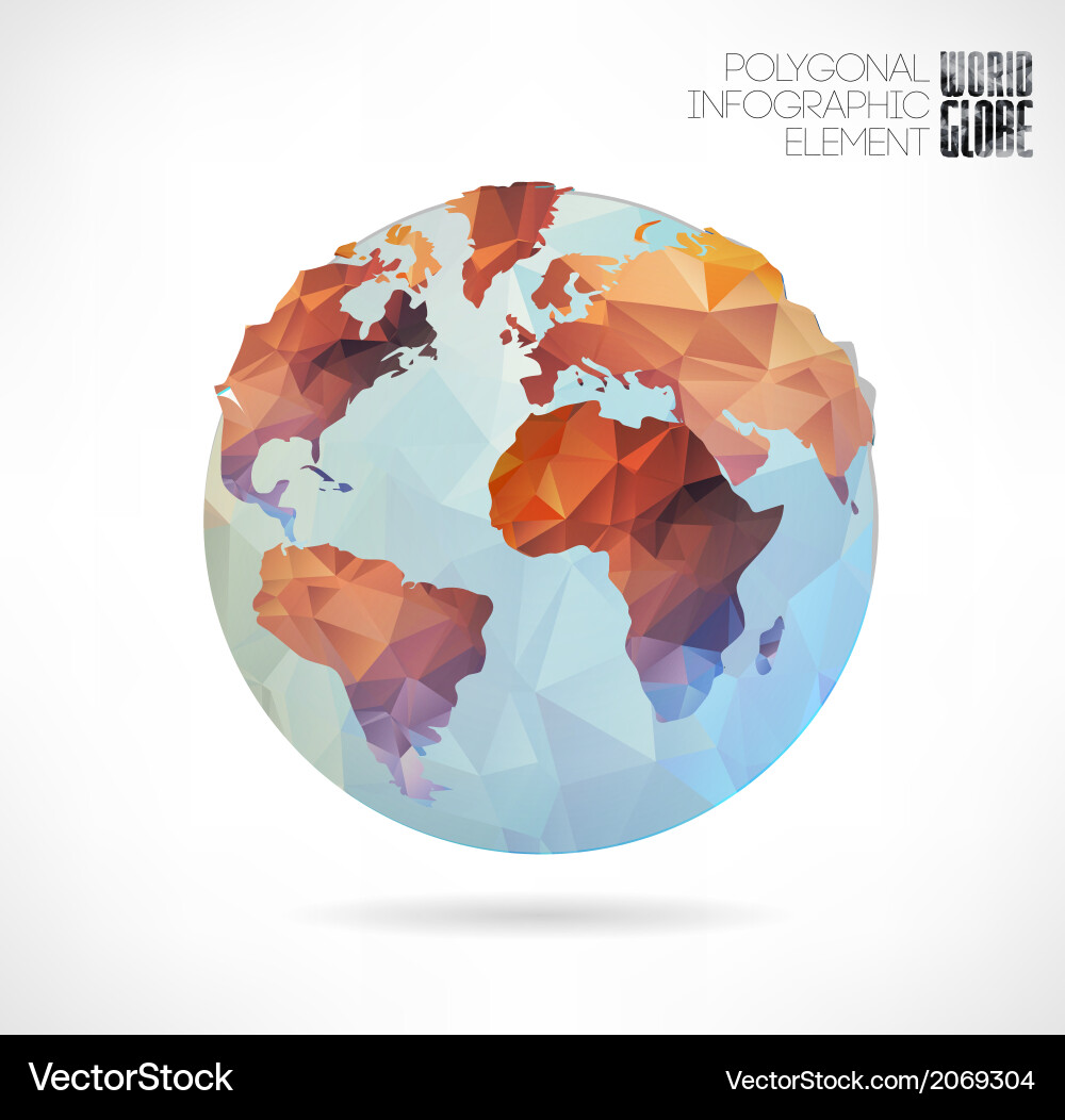 World globe Royalty Free Vector Image - VectorStock
