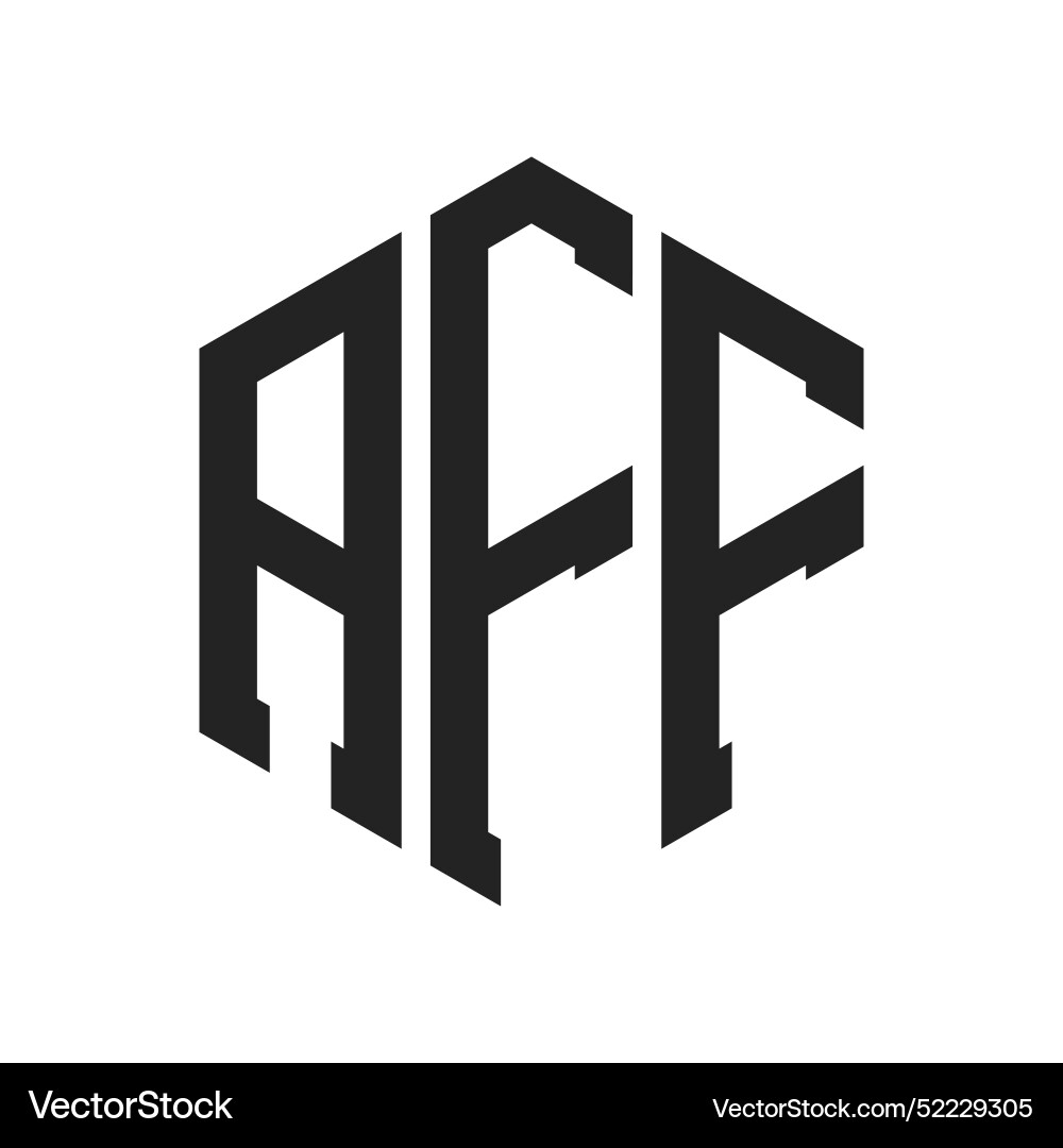 Aff logo design initial letter monogram Royalty Free Vector