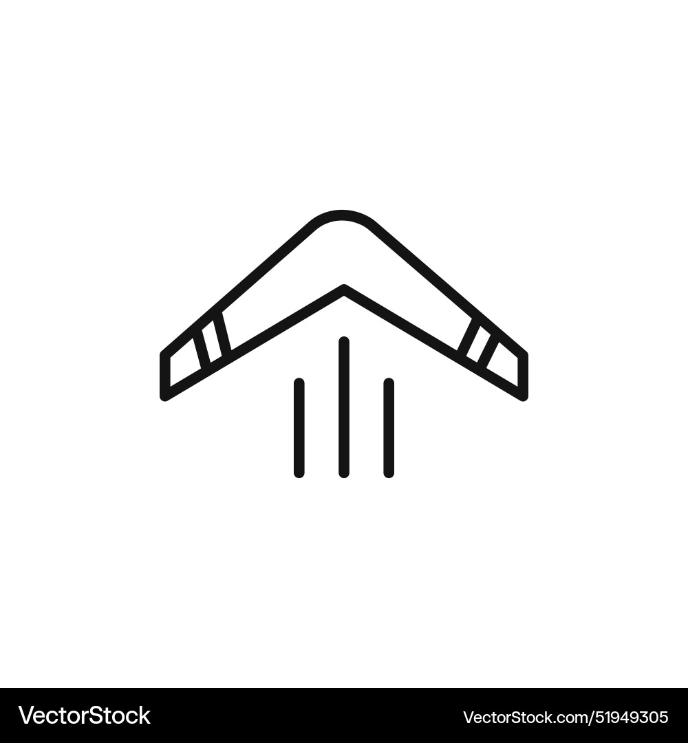 Boomerang logo sign outline Royalty Free Vector Image