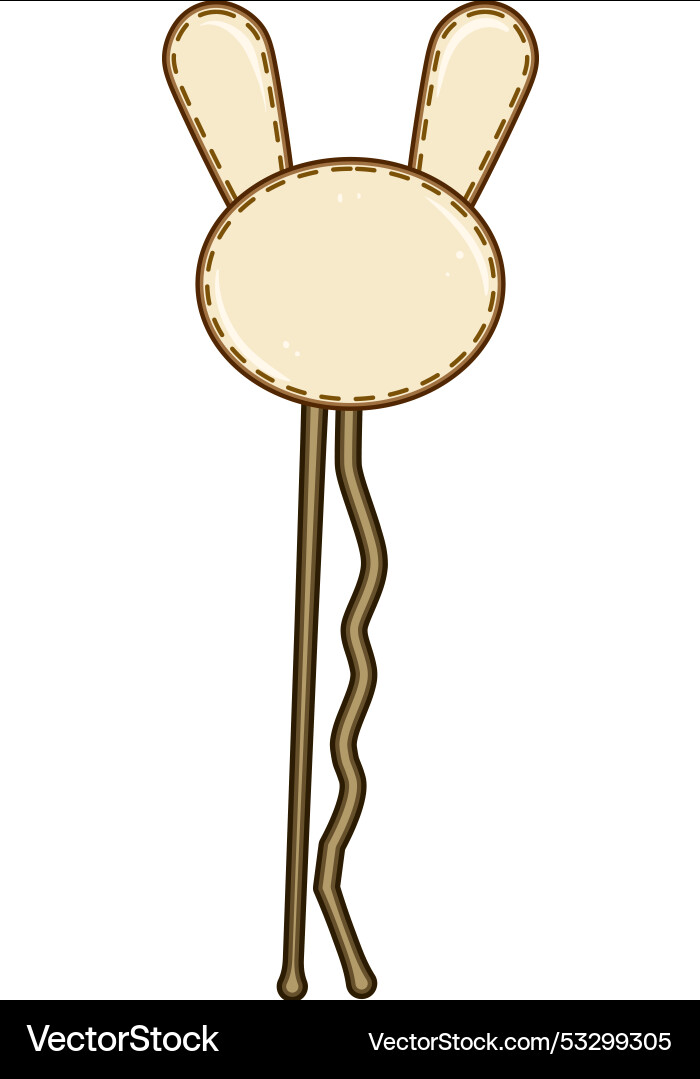 Clasp hair clip cartoon Royalty Free Vector Image