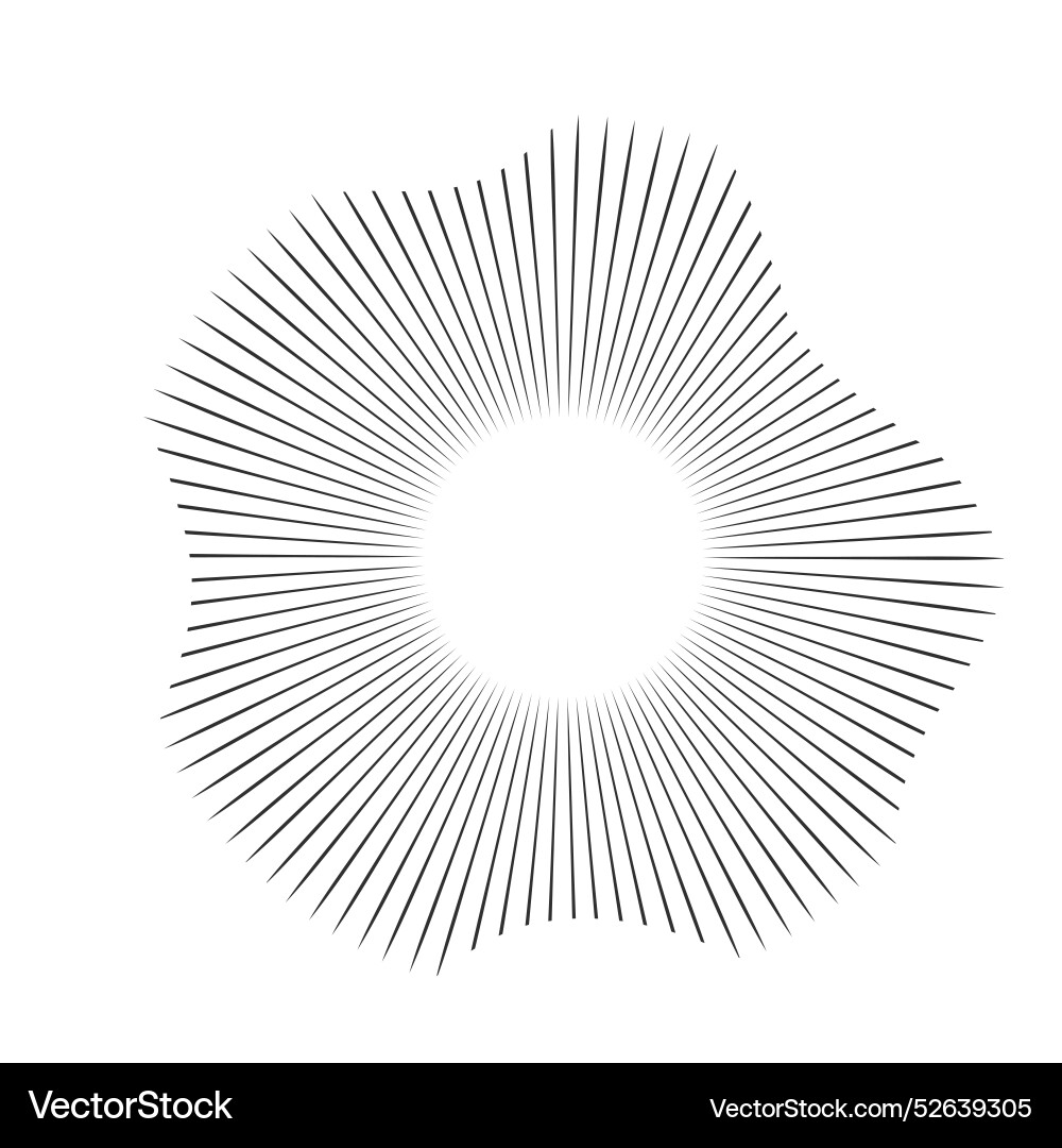 Concentric audio rhythm line radial circle sound Vector Image