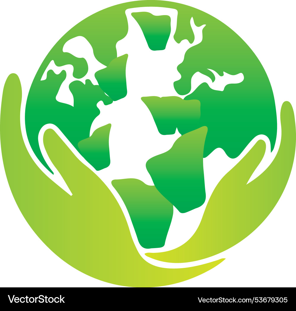Eco natural globe care concept global ecology Vector Image