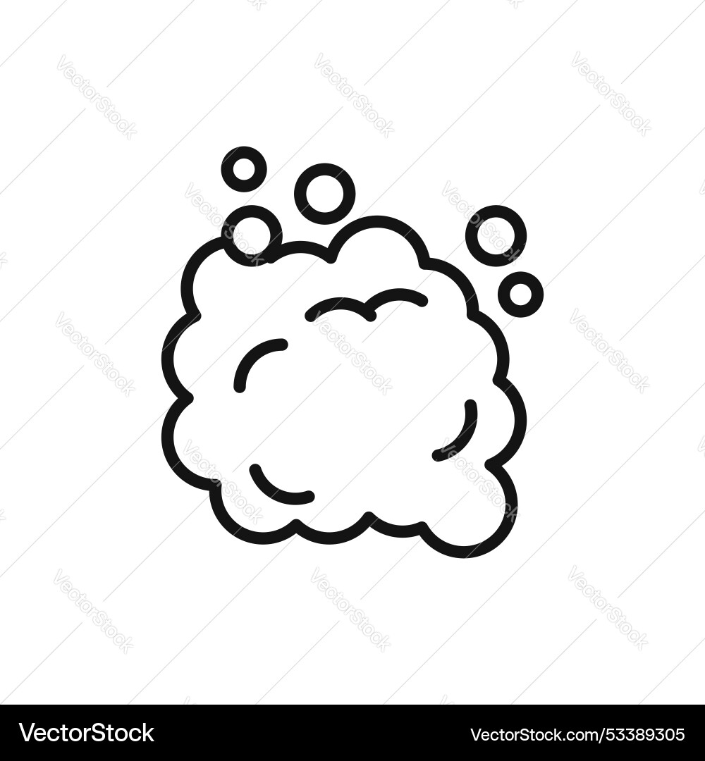 Foam icon isolated on white background Royalty Free Vector