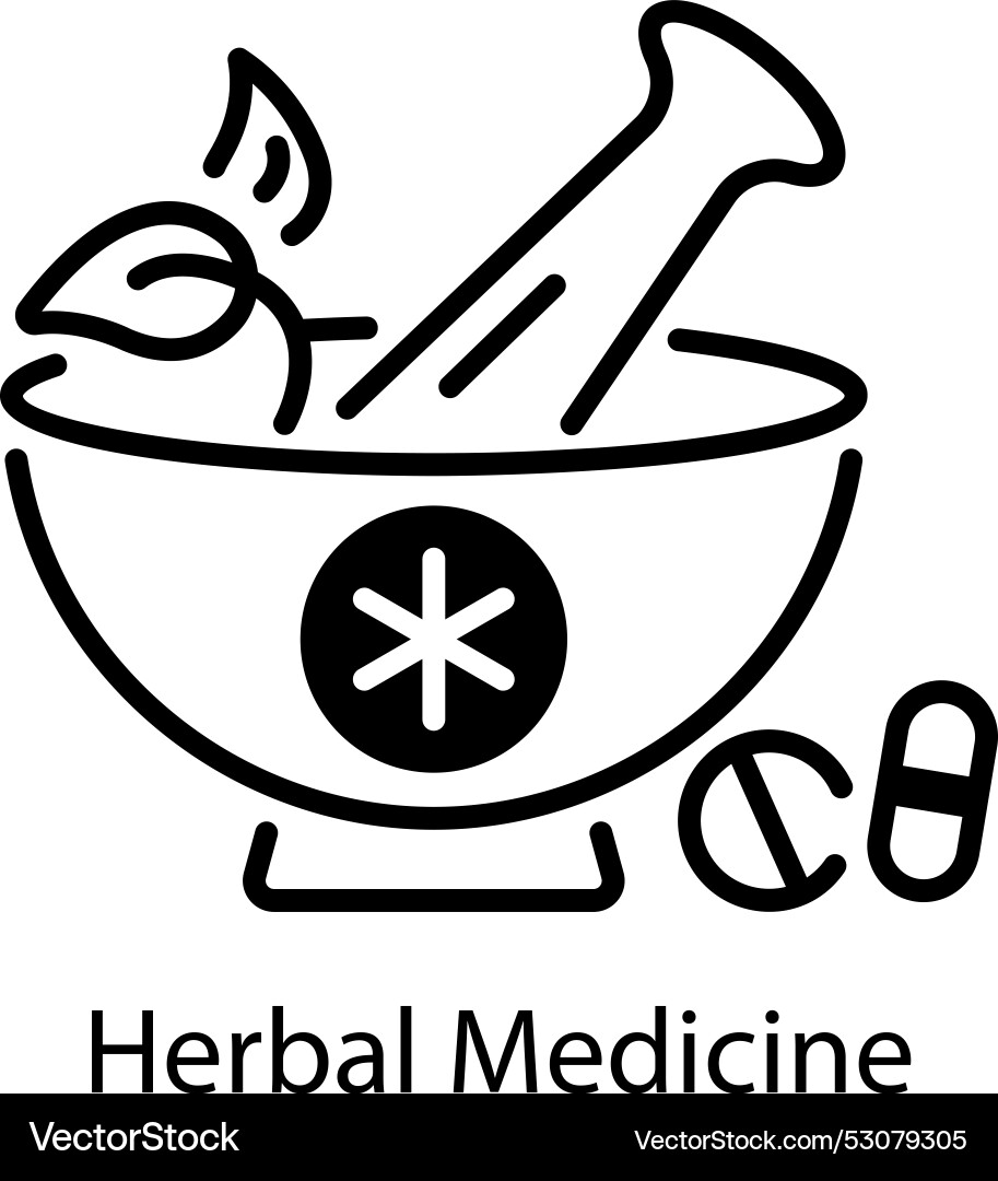 Herbal medicine Royalty Free Vector Image - VectorStock