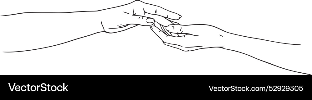 Loving couple holding hands Royalty Free Vector Image