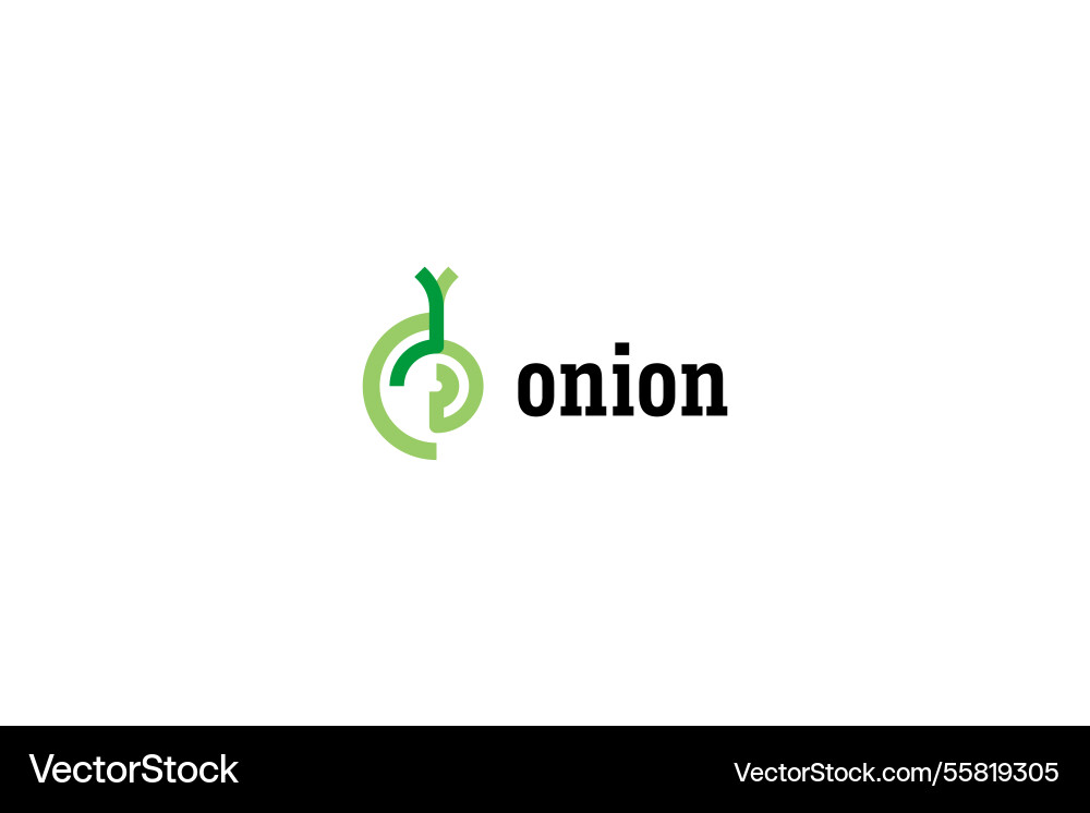 Onion logo design Royalty Free Vector Image - VectorStock