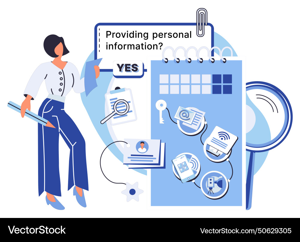 Personal information privacy in digital world Vector Image